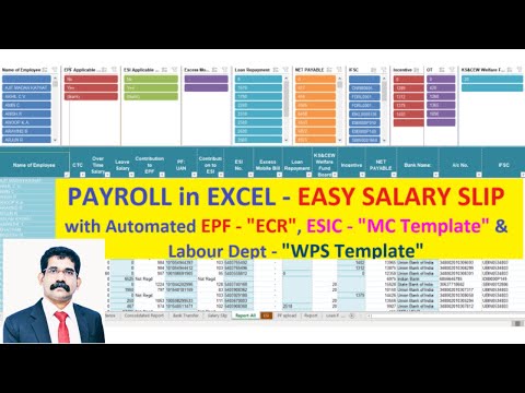 How to prepare Payroll in Excel | Payroll | Salary Pay slip in Excel | SVJ Academy