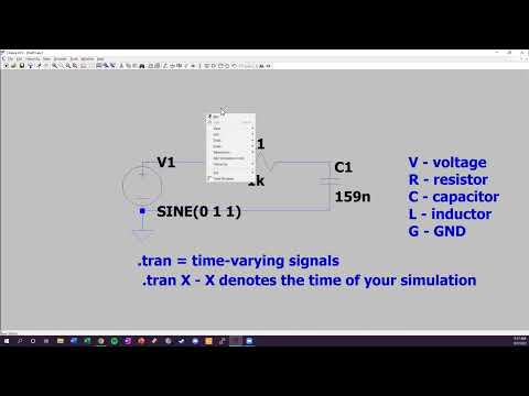 Running a transient simulation in LTSPICE