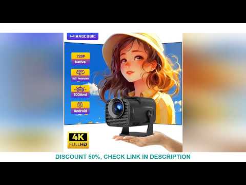 Magcubic HY320 Mini Newly Native 720P Android 11 4K Projector 300ANSI Wifi6 BT5.0 Cinema Outdoor Por