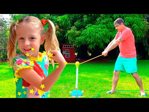 Nastya and dad are mischievous. Collection for children