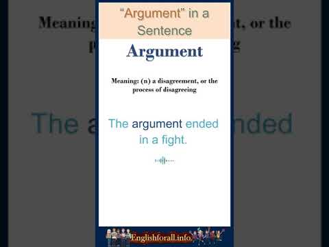 Argument meaning | Argument in a Sentence | Most common words in English #shorts
