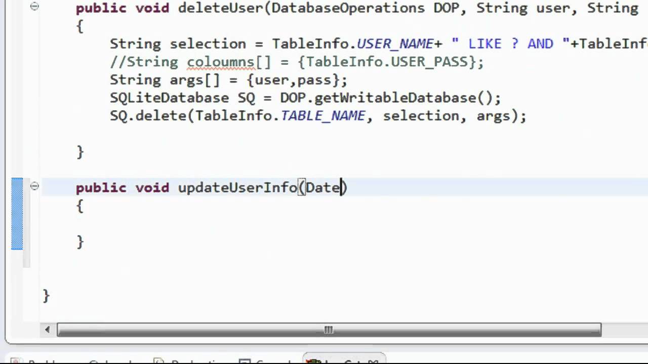 Android SQLite Tutorials - 5 - Update database
