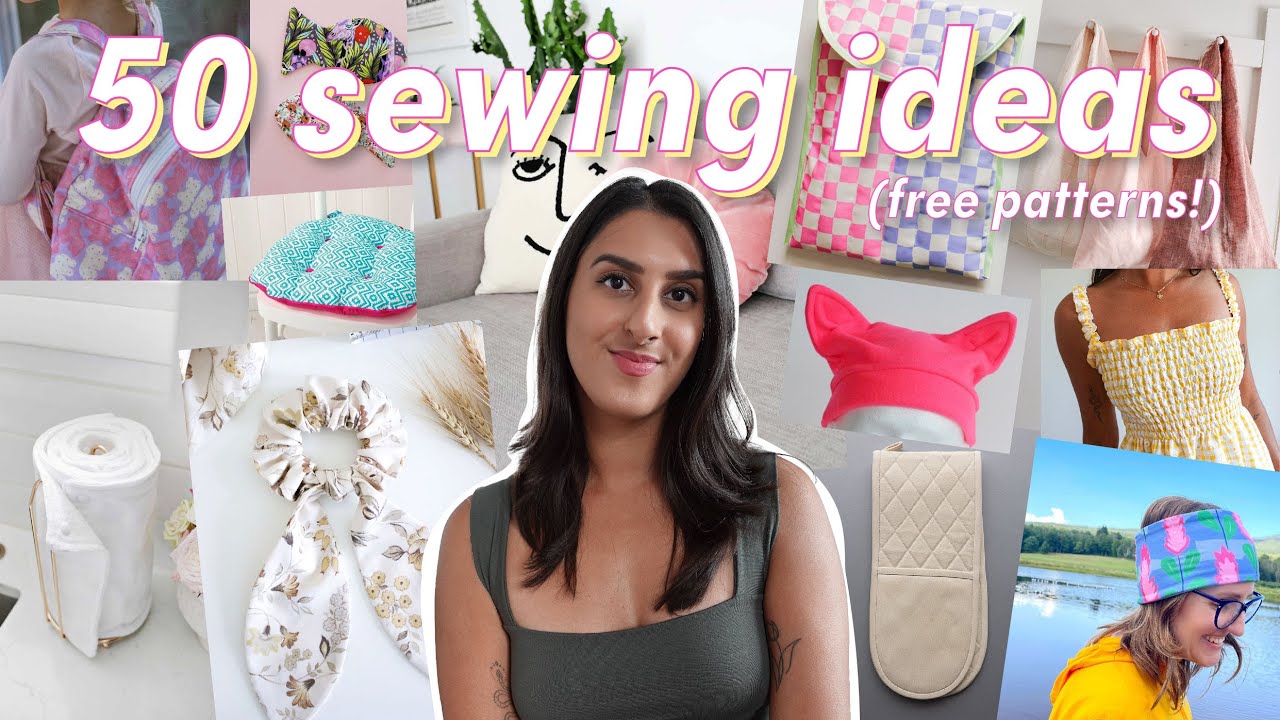 50 FAST easy sewing project ideas with free patterns (& beginner friendly)
