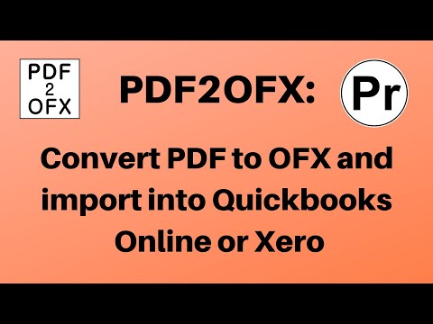 Convert PDF to OFX and import into QBOnline or Xero (PDF2OFX Win)