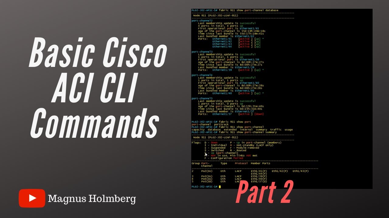 Basic Cisco ACI cli commands map to GUI - part2