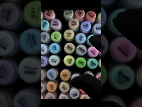 ASMR Oddly Satisfying Art Ohuhu Markers Color swatch #asmr #markersounds #oddlysatisfying