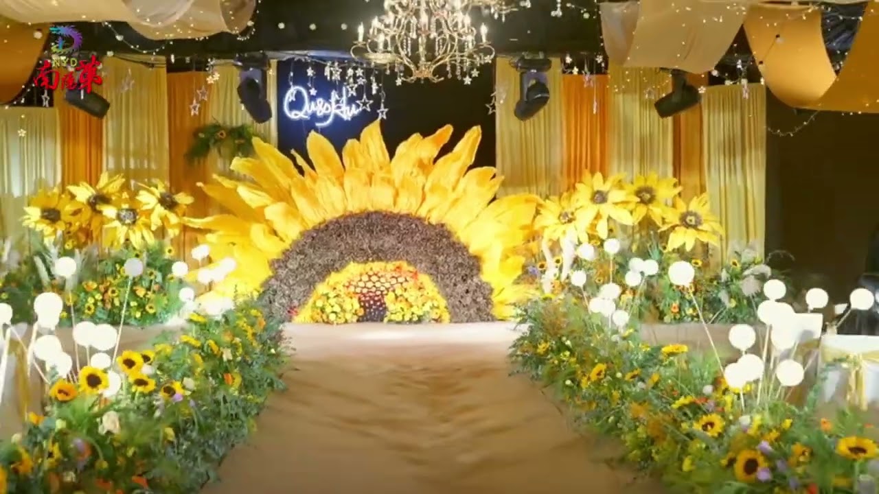 Large Sunflower Stage Decor for Wedding