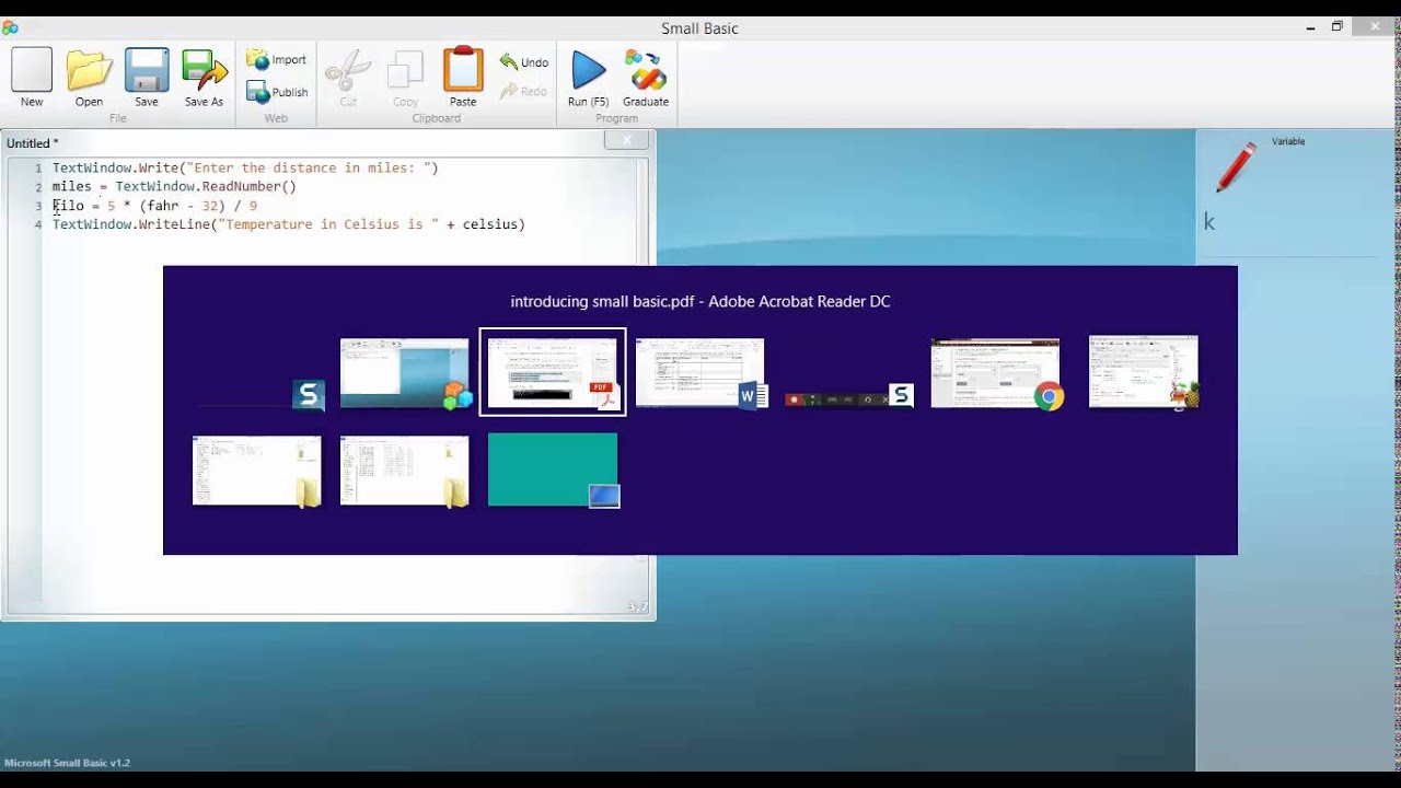 04 Simple Temperature Converter (Small Basic Tutorial)
