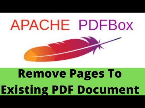 Apache PDF Tutorials -4) Remove Pages From PDF Document | PDDocument.RemovePage()