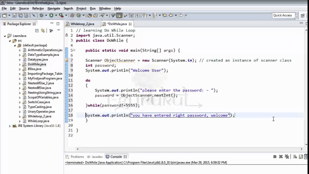 Lesson 18: Do-While Loop In Java