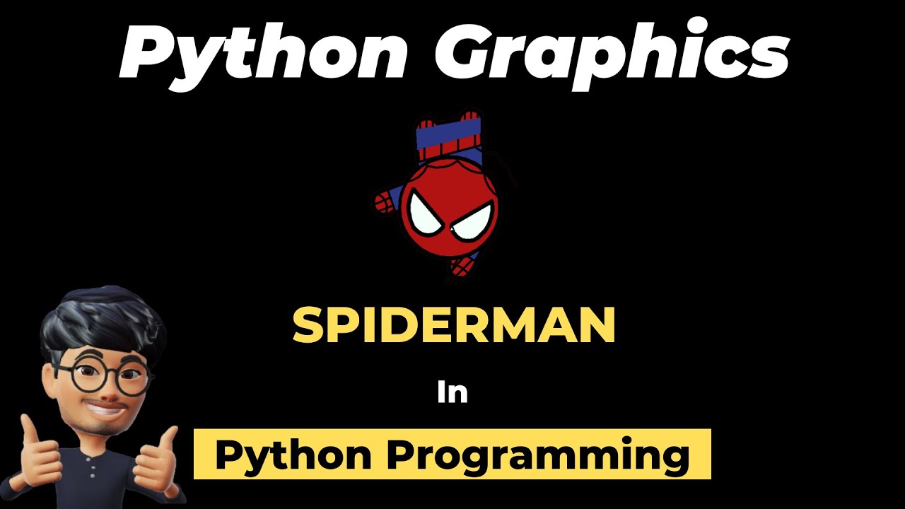 Coding Spiderman Graphics using Python Turtle | Python Animation | ASMR Programming - No Talking