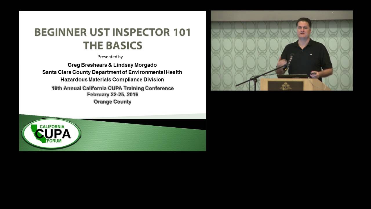 BEGINNER UST INSPECTOR 101 - BASICS
