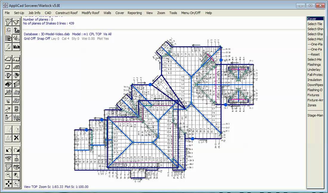 AppliCad Roof Wizard - Panel Layout Cut List and Client Proposal