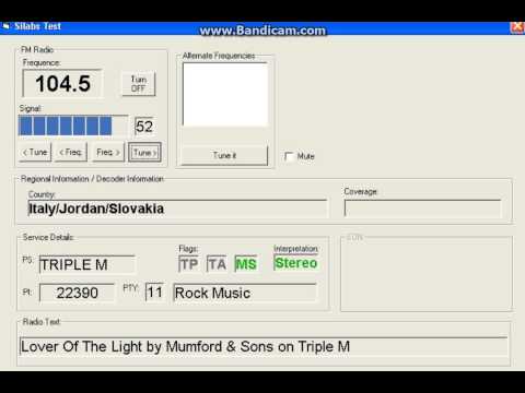 PI codes & RDS data FM software demo