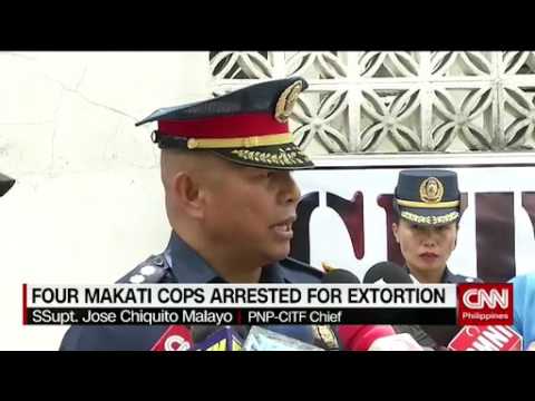Four Makati cops arrested for extortion