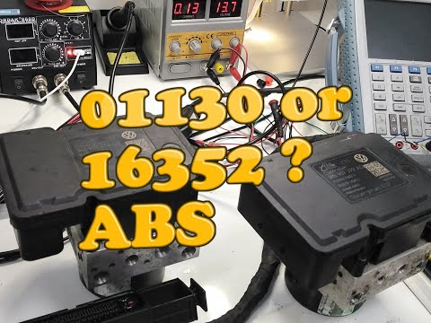 01130 Abs operation implausible signal/ 16352 – Control Module Defective /Repair ABS pump VAG