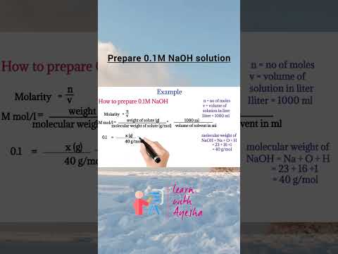Prepare 0.1M NaOH solution #shorts #molarity #shortsvideo #viral #molarsolution