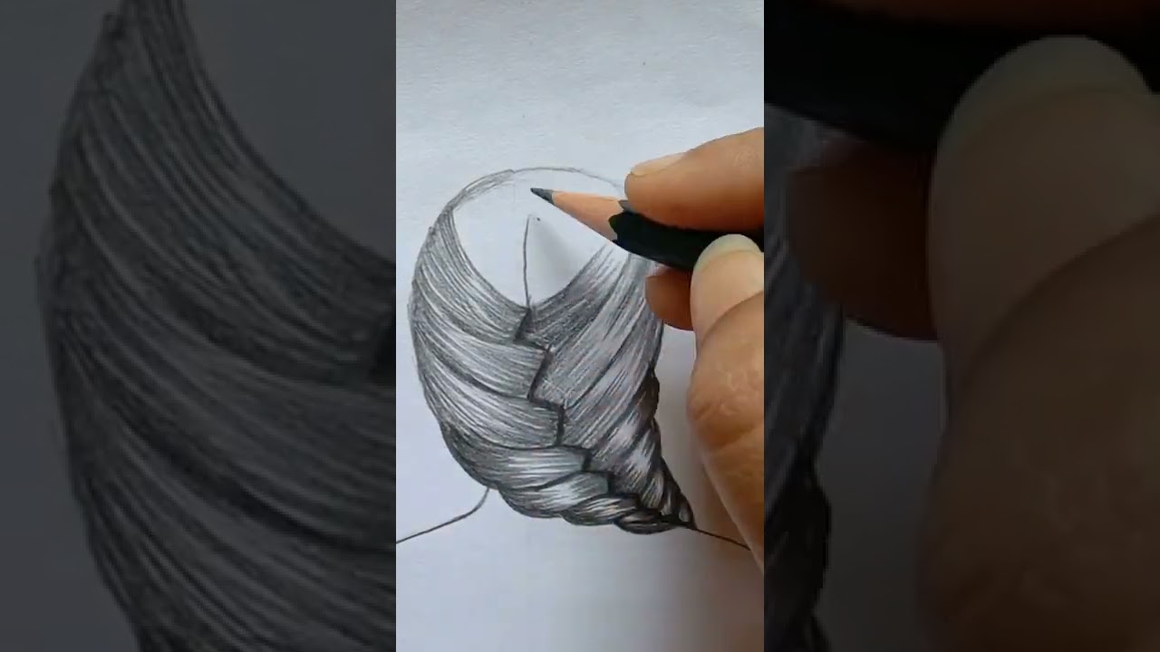 How to draw side braid