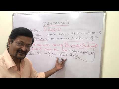 Company law 6 Definition of Promoter
