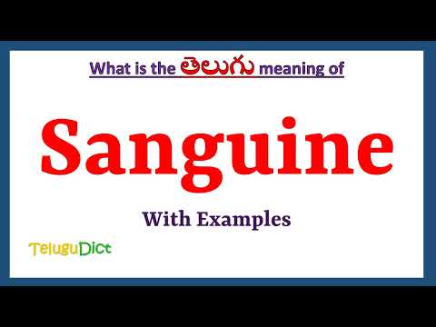 Sanguine Meaning in Telugu | Sanguine in Telugu | Sanguine in Telugu Dictionary |