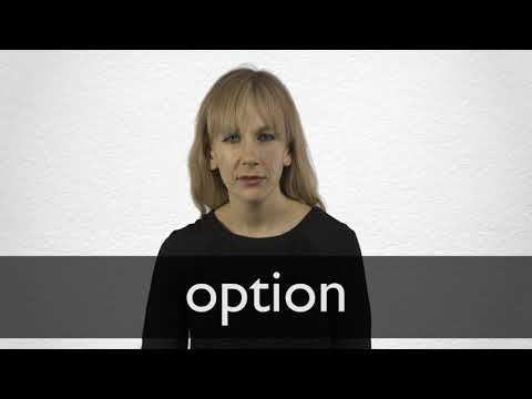 How to pronounce OPTION in British English