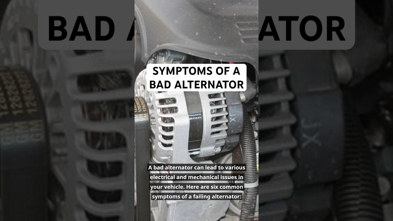 Symptoms of a bad alternator p1 #diy