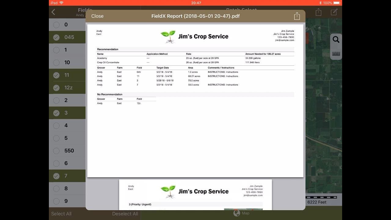 Generating PDF Reports in FieldX Journal iPad App