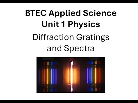 BTEC Applied Science: Unit 1 Physics Diffraction Gratings and Spectra