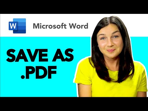Microsoft Word: How to Save As a .PDF File - Quick Tutorial - Convert Document to .pdf