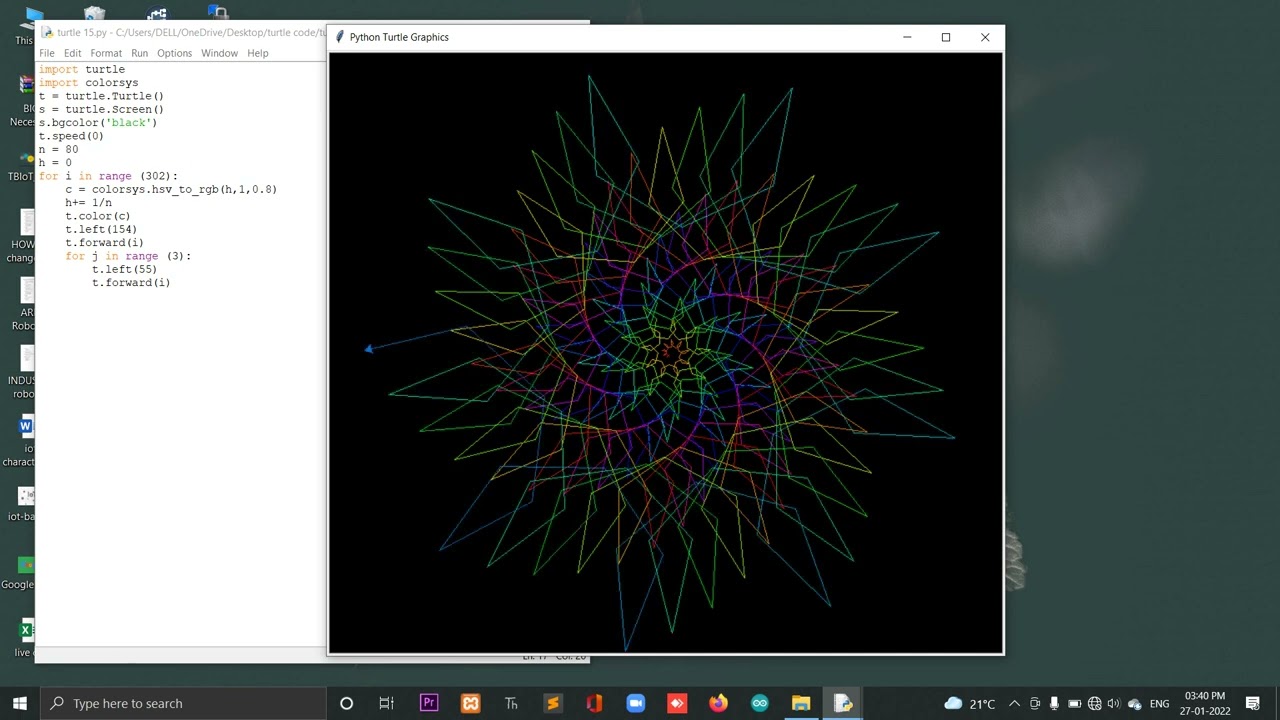Rangoli Drawing Part - 1 #python #basic #turtle