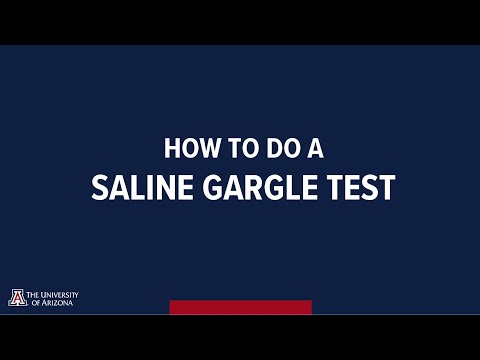 COVID-19 Testing | How to do a Saline Gargle PCR Test