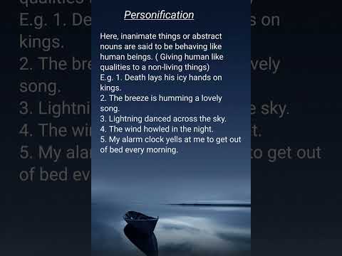 Personification - figure of speech#englishgrammar