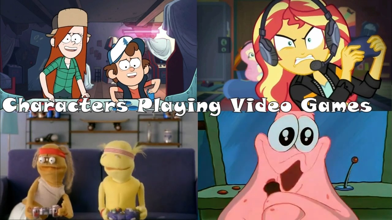 Characters Playing Video Games Compilation By DLX