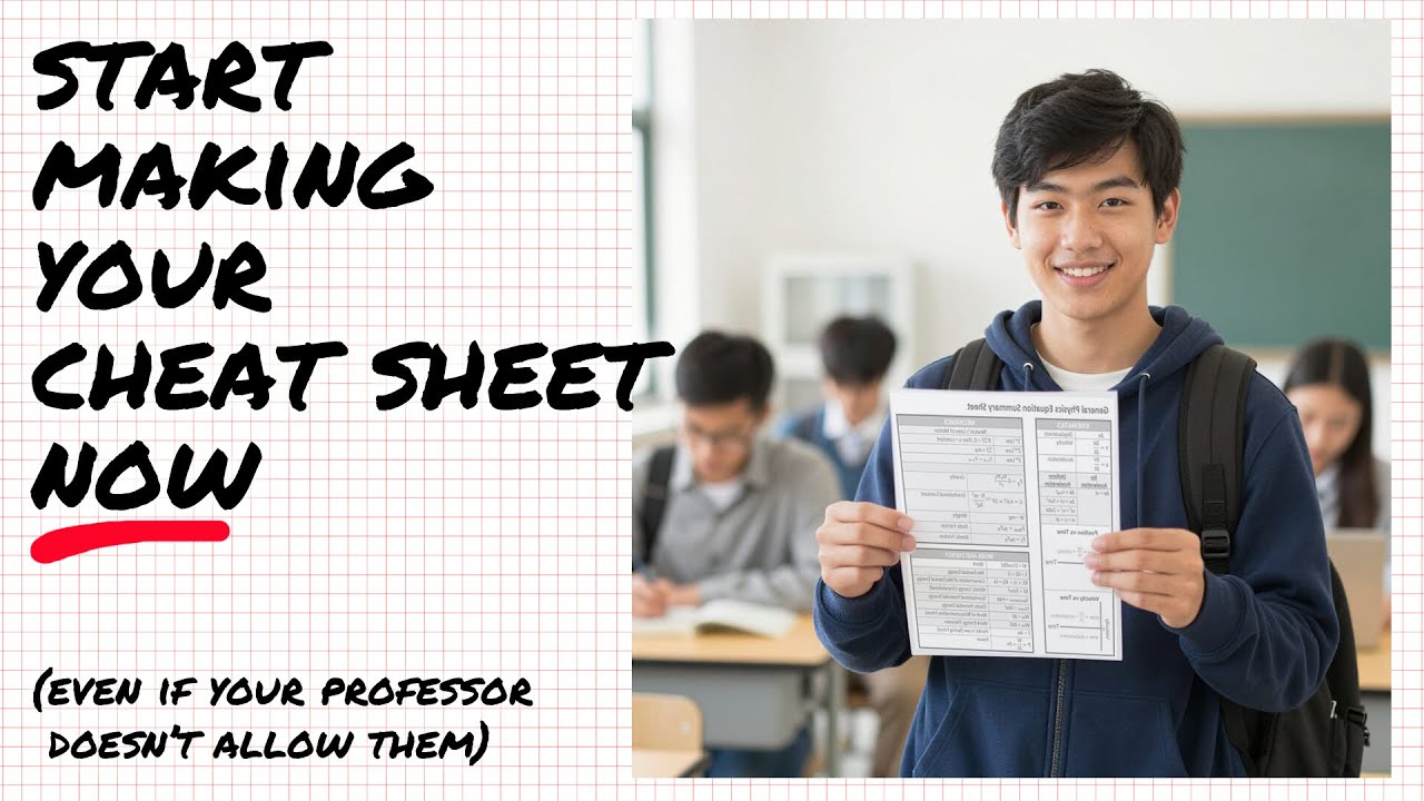 Start making your cheat sheets now for better grades (even if your professor doesn't allow them)