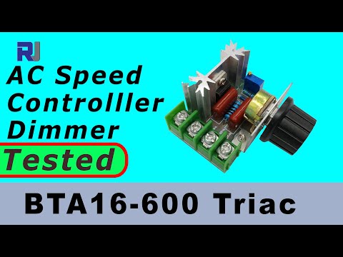 Review of BTA16 600B 2000W AC Motor Speed Controller Dimmer - Robojax