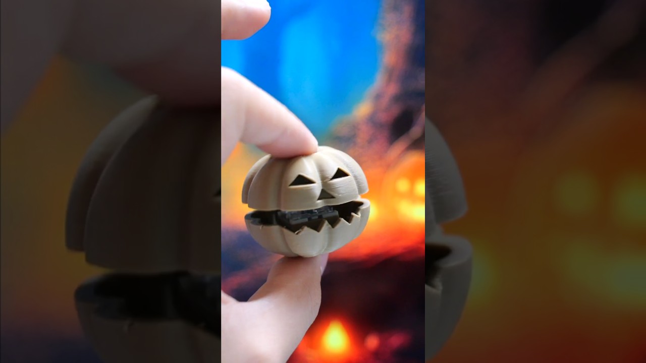 3D Printed「Halloween Pumpkin Fidget」 #3dprinting #3dprinted #toys #animation #fidget  #3dtoys