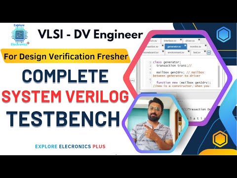 System Verilog Testbench code for Full Adder | VLSI Design Verification Fresher #systemverilog