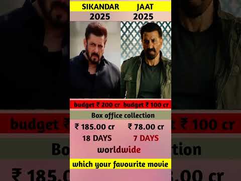 sikandar vs jaat movie box office collection | jaat 7 days collection 🔥#sikandar #jaat #aa