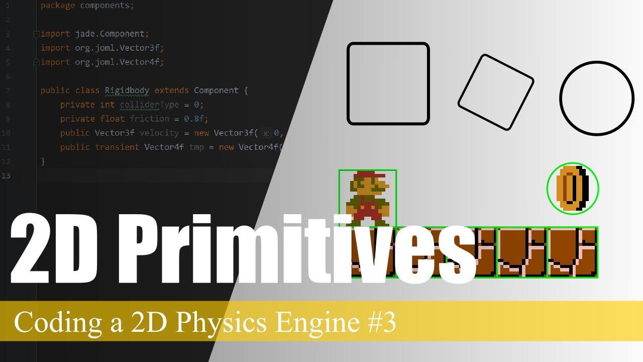 Creating 2D Primitives | Coding a 2D Physics Engine in Java #3