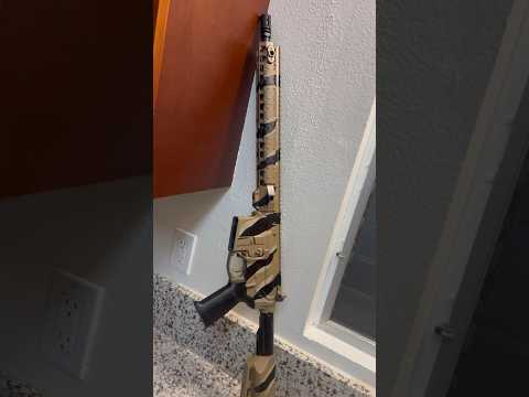 Easy tutorial for rattle can Tiger Stripe paint job for AR-15 #gunculture #viral #tigerstripe #diy