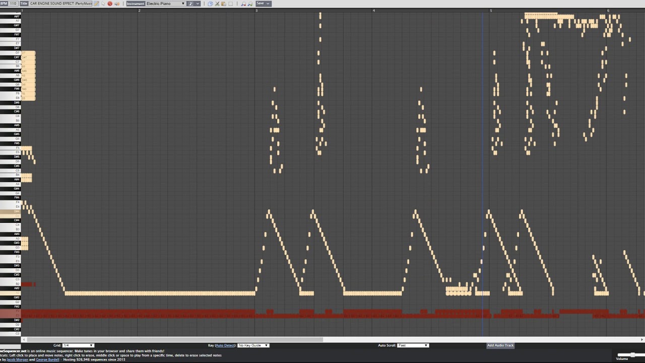 Car Engine Sound Effect in ONLINE SEQUENCER!