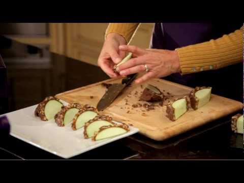 How to cut and serve a Mrs. Prindable's jumbo gourmet caramel apple gift.