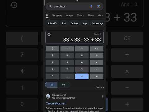 This is how to calculate infinity (works only on Google) #infinity #calculator #google #shorts