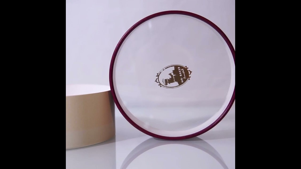 Gold stamped clear lid 2 pieces chocolate packaging tube