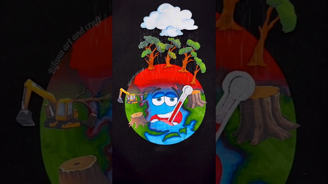 Free Vector | global warming🌎 #rifanaartandcraft #shorts #ytshorts #art