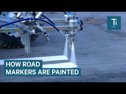 Machines Spray Paint Roads With Incredible Precision