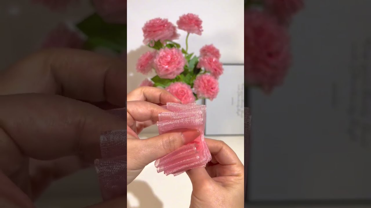 🌹How to make organza roses | Easy Step-by-Step Tutorial ✨