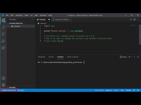 Change Python Compiler in Visual Studio Code