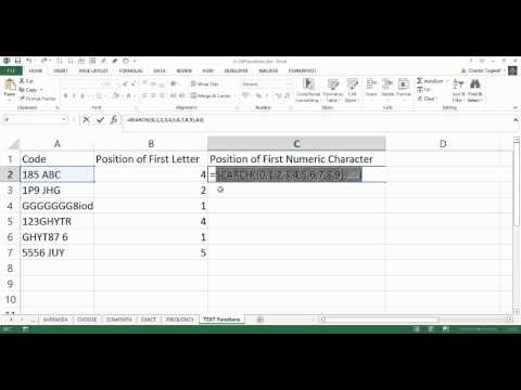 Excel: Find the Position of First Numeric Character in a Text String