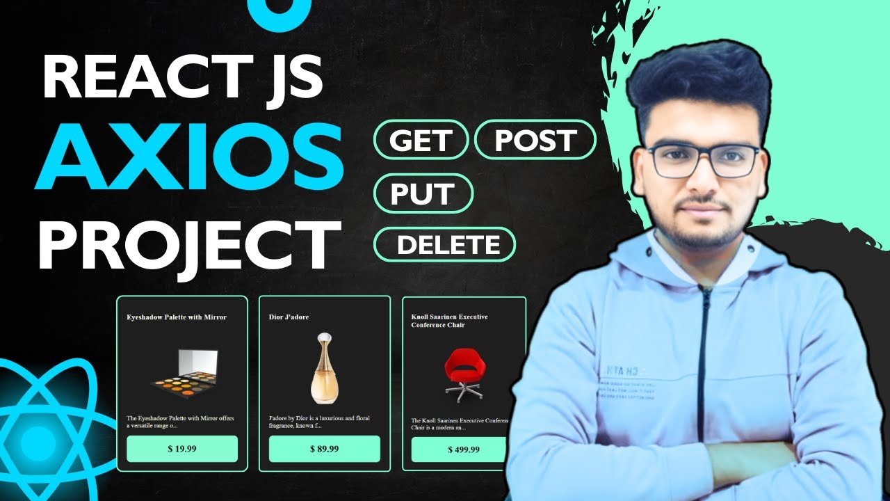 React JS Axios Project | DummyJSON Products API | Full CRUD (GET, POST, PUT, DELETE)